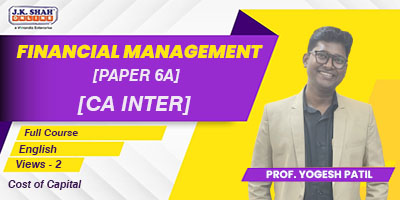 CA Inter, Paper 6A - Financial Management - Cost of Capital - Prof ...
