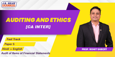 CA Inter, Paper 5 - Auditing and Ethics - Audit of Items of Financial ...