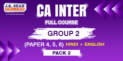 CA Inter, Group 2(Paper 4, 5, 6) Pack 2 | JK Shah Online