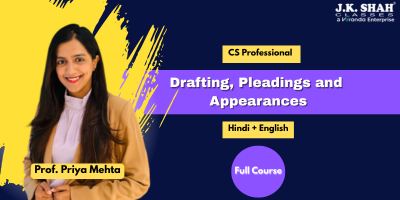 CS Professional, Paper 2 - Drafting, Pleadings and Appearances - Priya ...